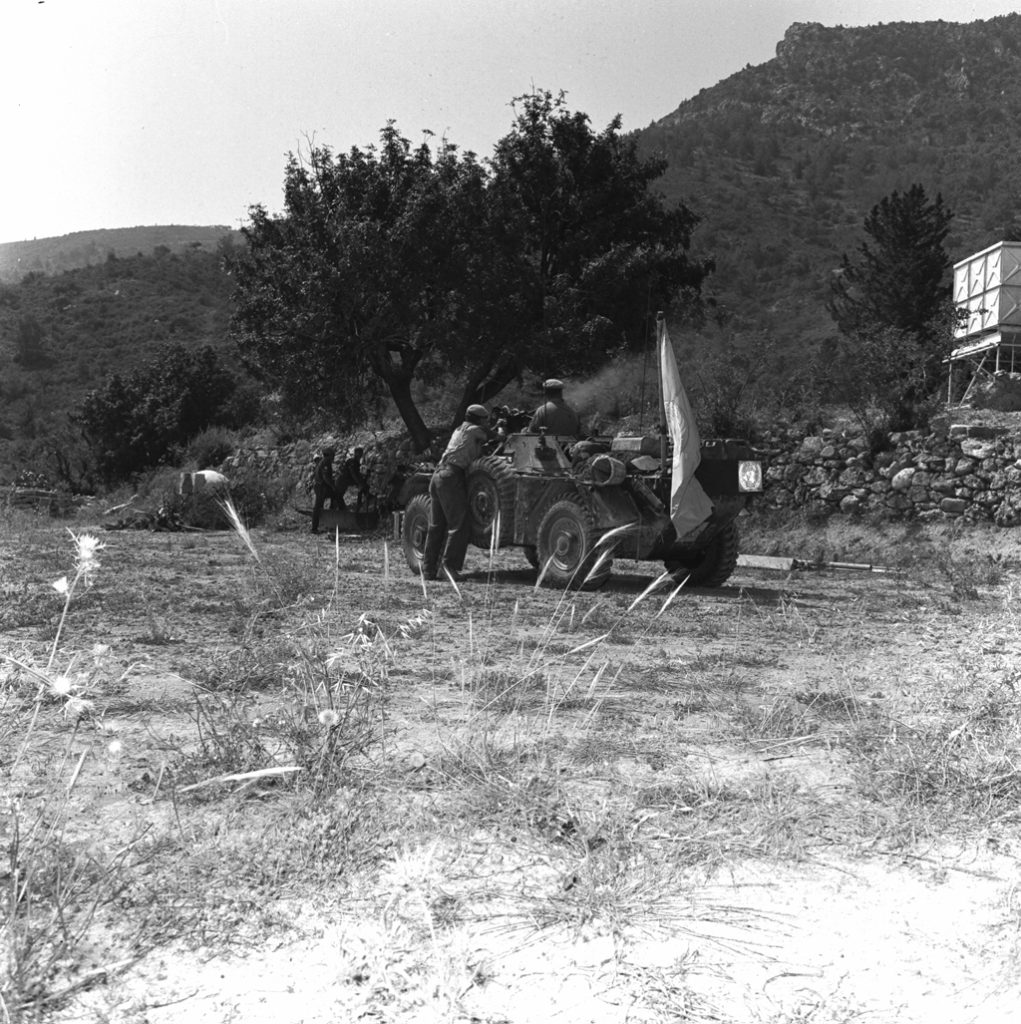 Ferret in combat firing at Turks UNFICYP Cyprus 1964 CYP64-56-1 1024 ...